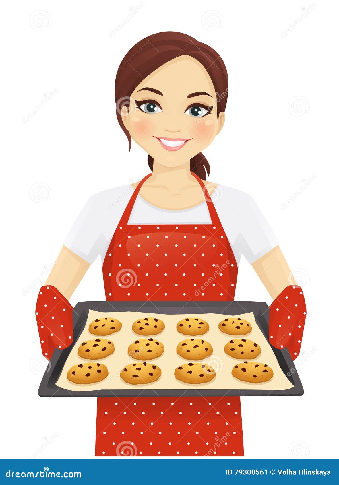 Woman baking cookies stock vector. Illustration of recipe - 79300561 Woman baking cookies stock vector. Illustration of recipe - 79300561