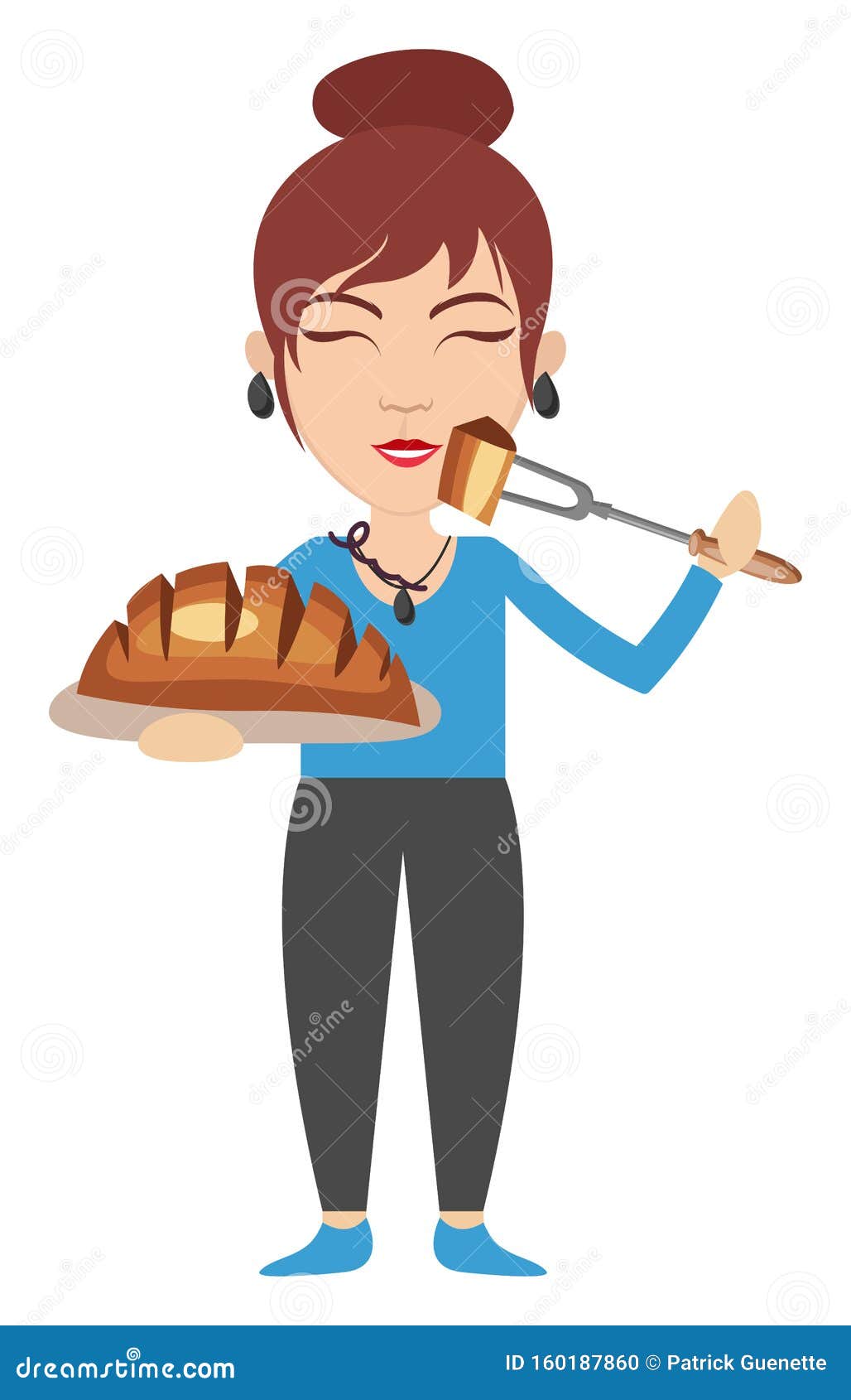 Woman Baking, Illustration, Vector Stock Vector - Illustration of baker ...