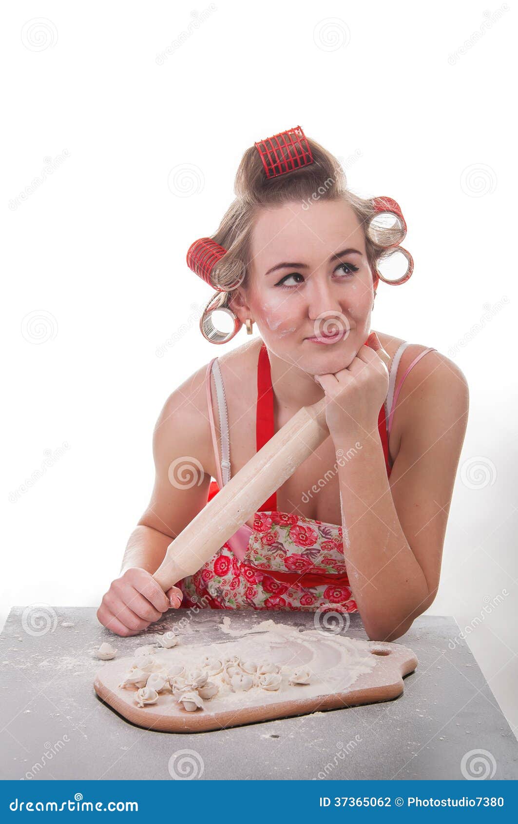 Woman baking in studio stock photo. Image of caucasian - 37365062