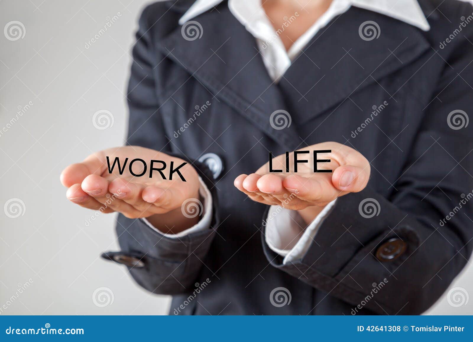 Woman Balancing Work and Private Life Stock Photo - Image of compare ...