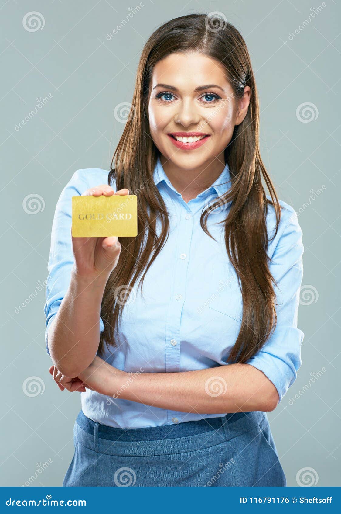 Woman Bank Employee Show Credit Card. Stock Photo - Image of model ... Woman Bank Employee Show Credit Card. Stock Photo - Image of model ...