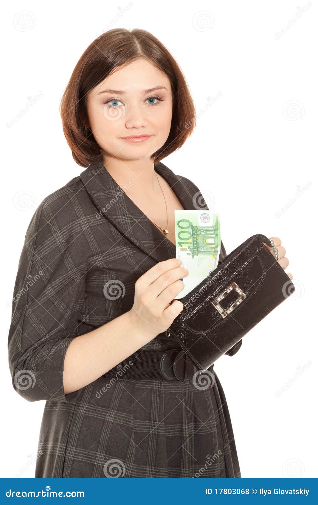 Woman with Banknotes Smiling Stock Photo - Image of green, business ...