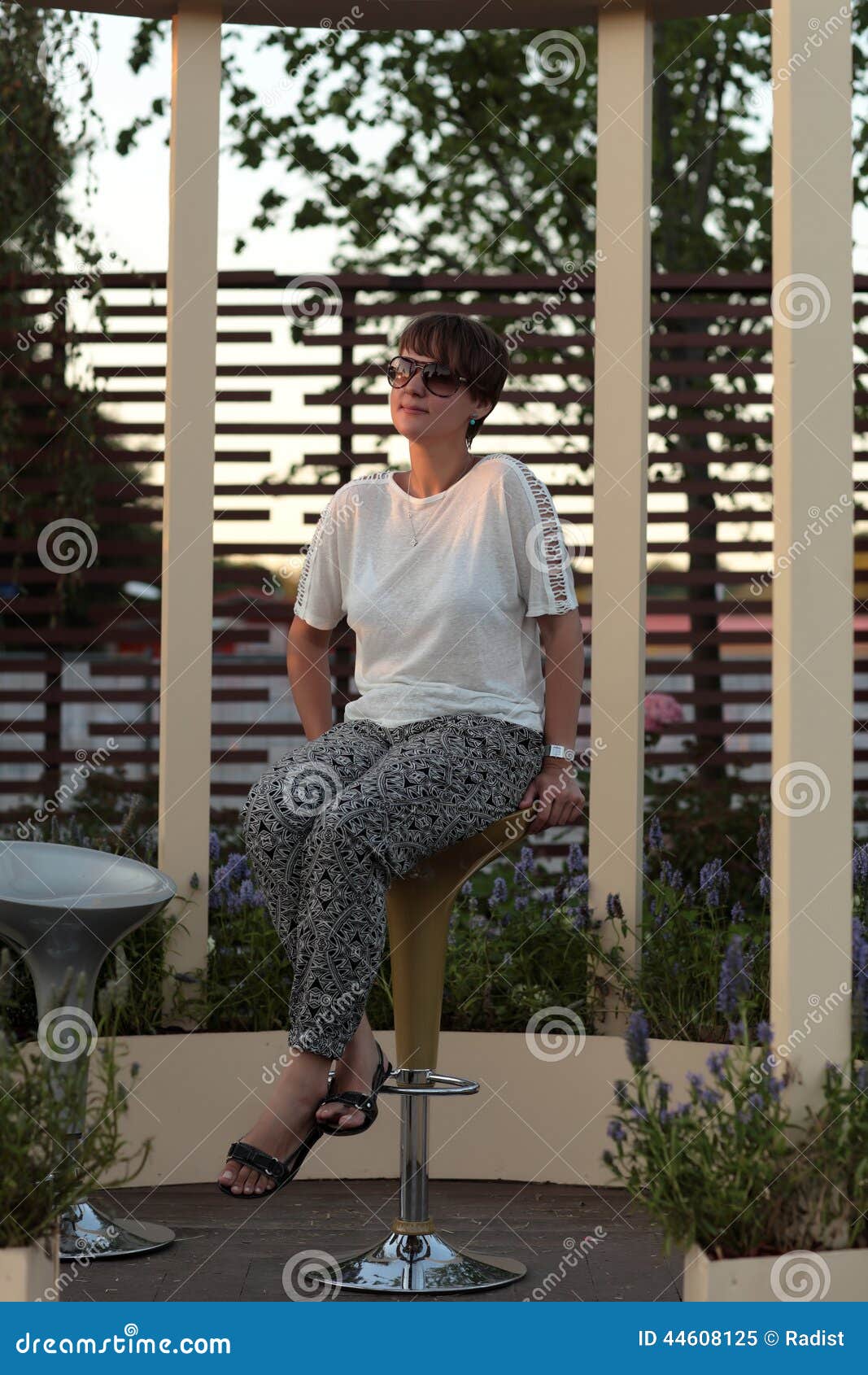 Woman on a bar stool stock image. Image of seat, caucasian - 44608125