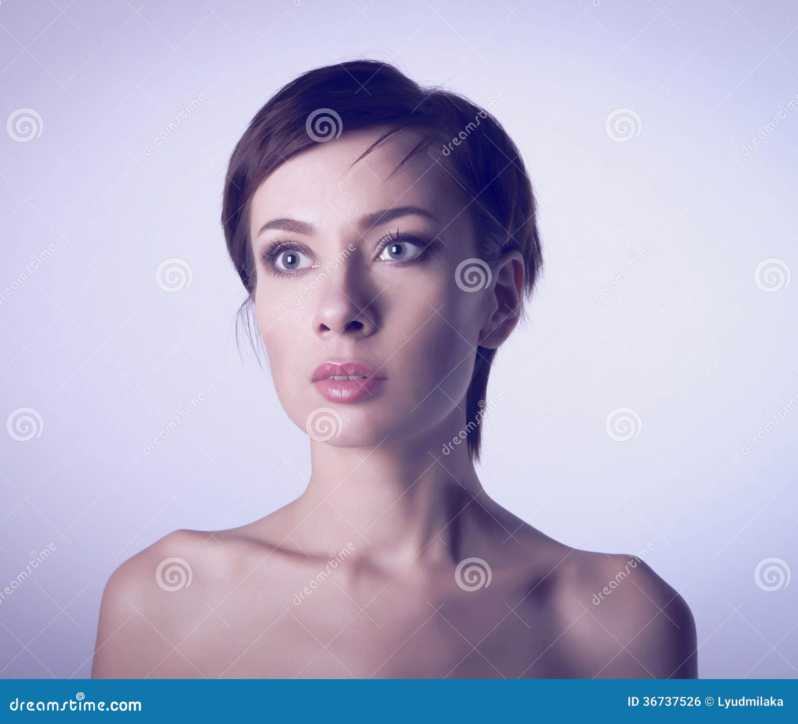 Woman with bare shoulders stock photo. Image of makeup - 36737526