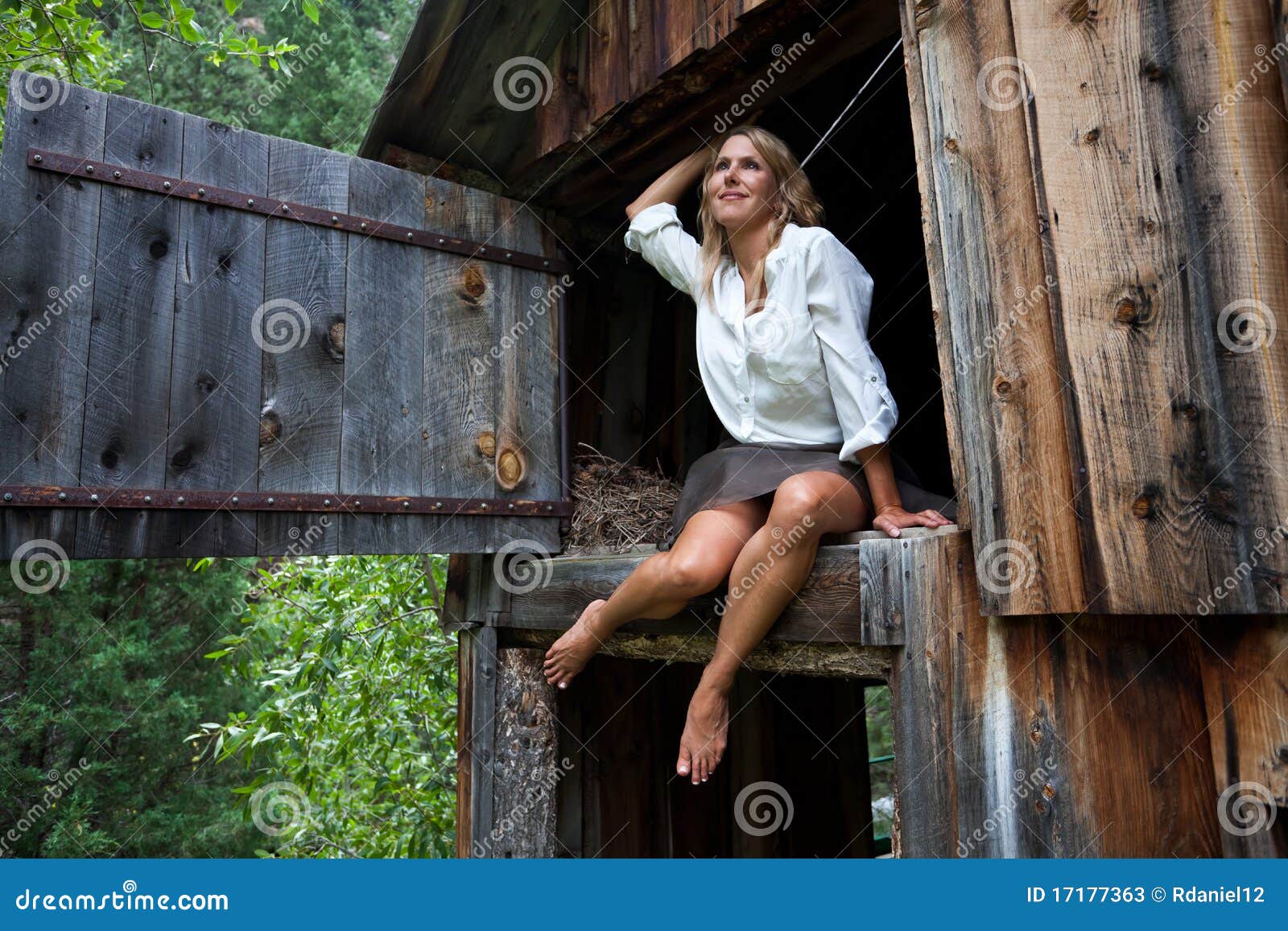 Woman in barn stock image. Image of female, beauty, green - 17177363