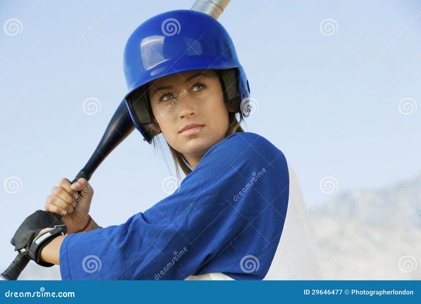 Woman with a Baseball Bat stock image. Image of pretty - 29646477