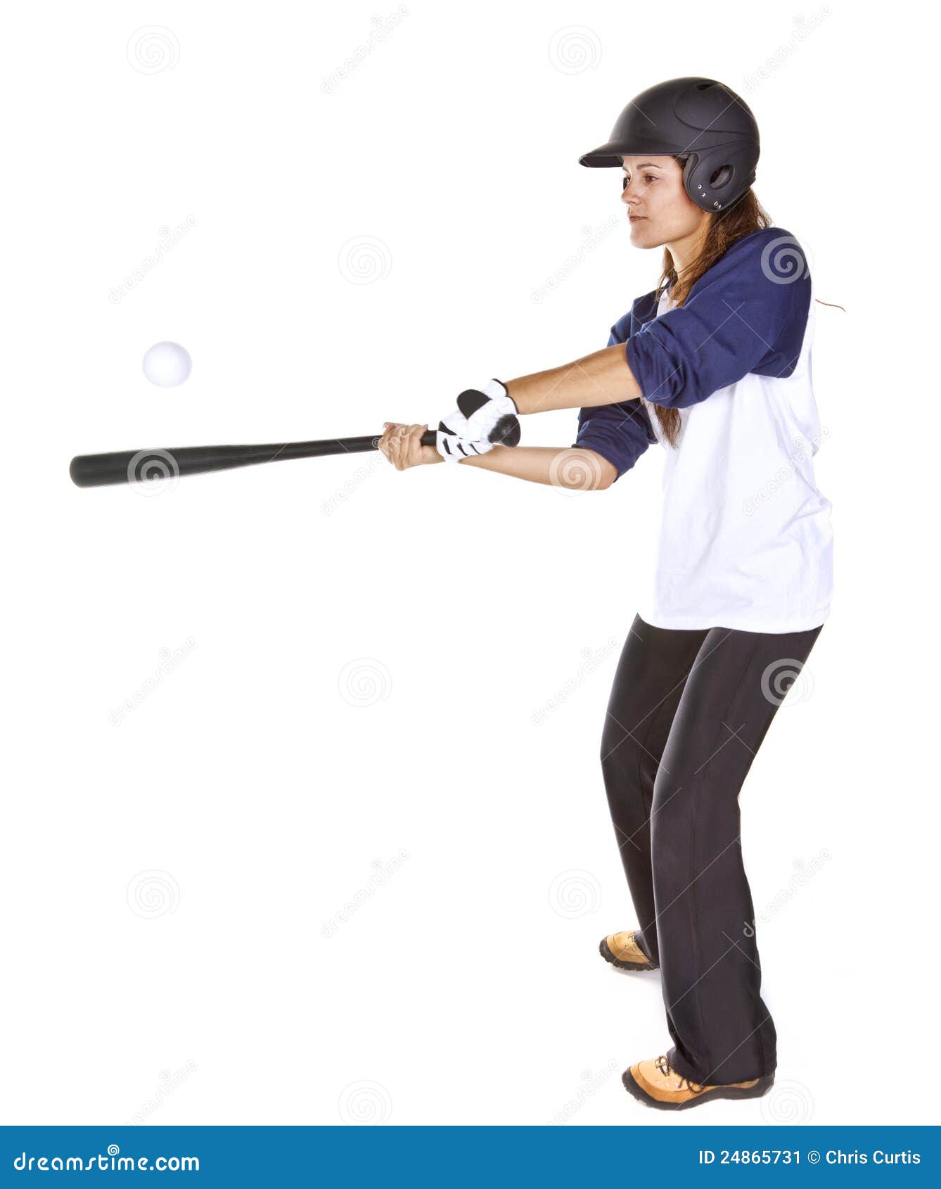 Woman Baseball Or Softball Player Hits A Ball Royalty-Free Stock Photo ... Woman Baseball Or Softball Player Hits A Ball Royalty-Free Stock Photo ...