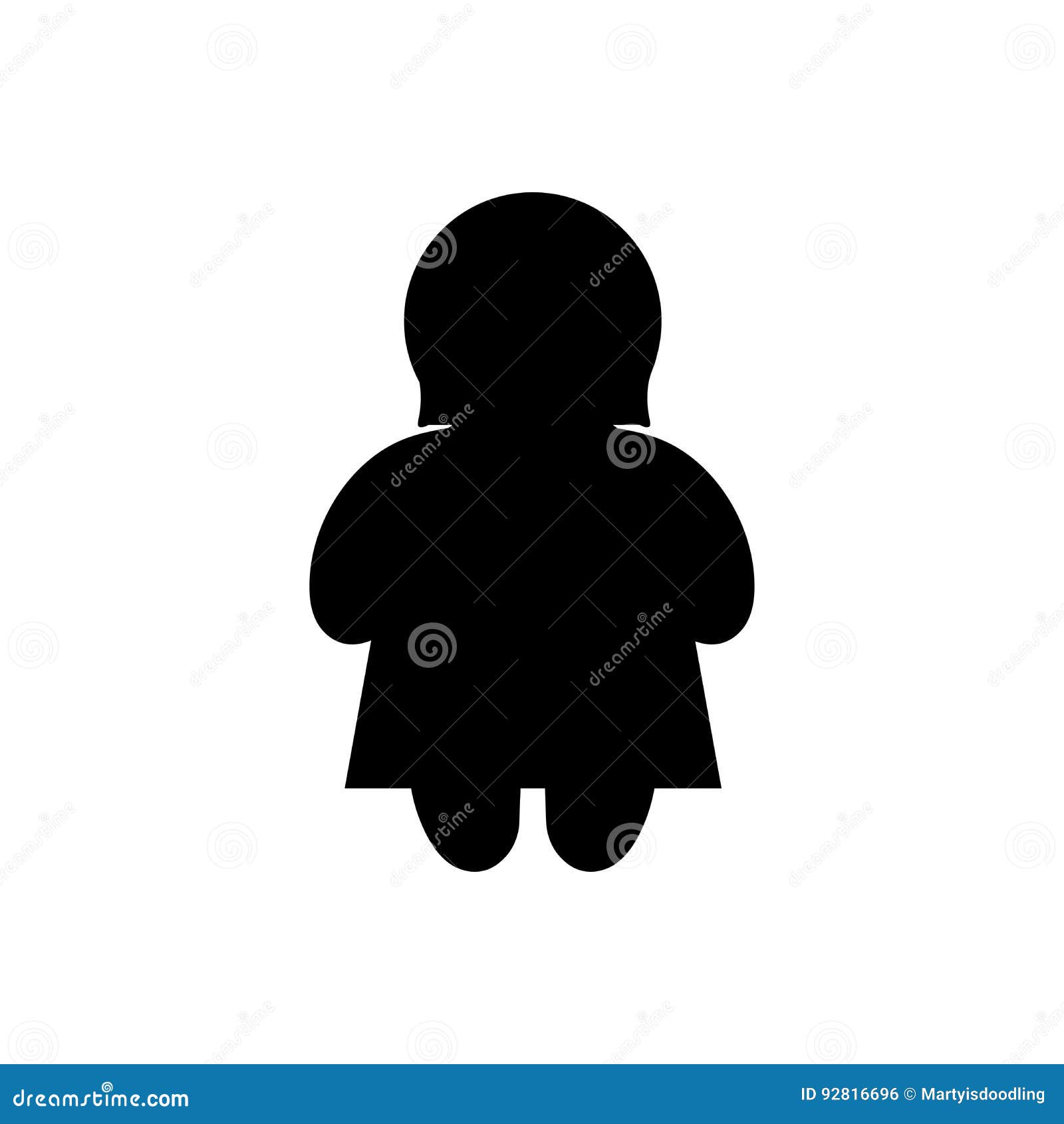 Woman basic figure icon stock vector. Illustration of female - 92816696