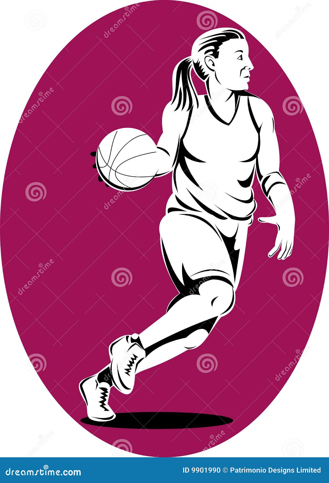 Woman basketball player stock illustration. Illustration of sport - 9901990