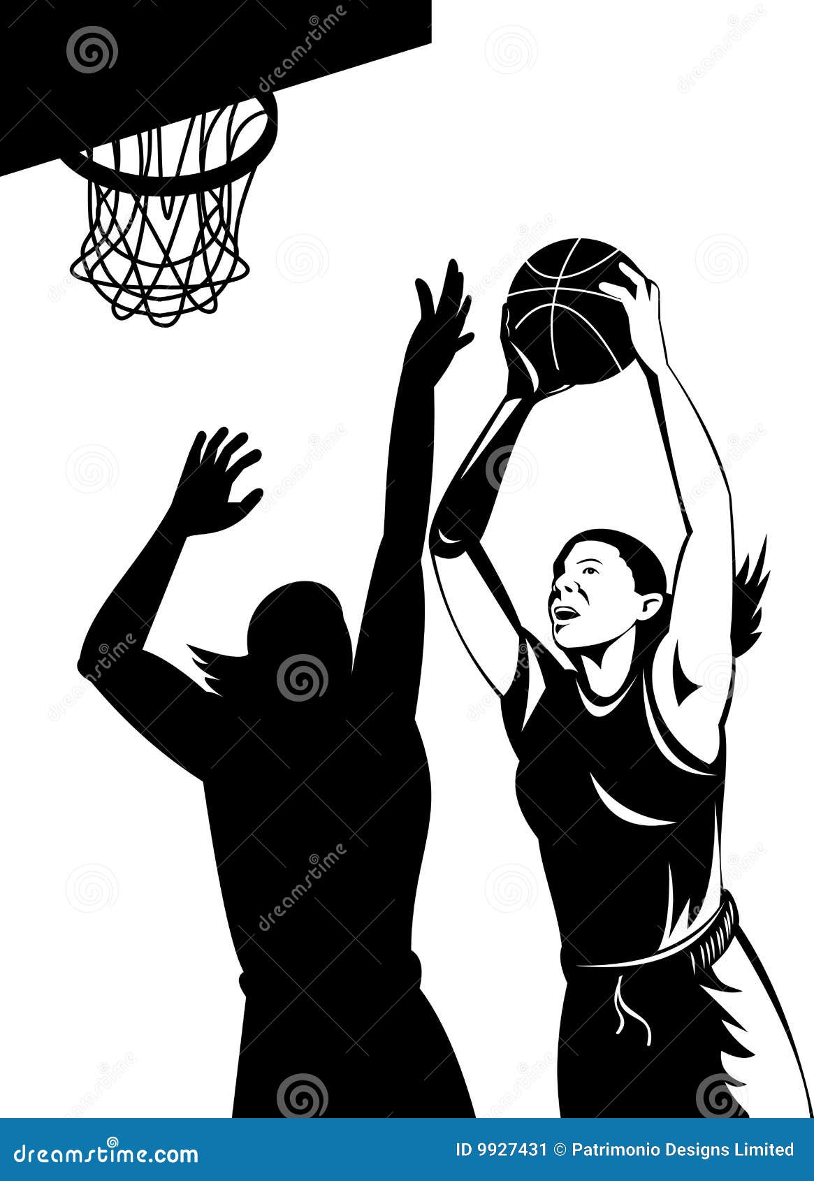 Woman basketball player stock illustration. Illustration of ring - 9927431