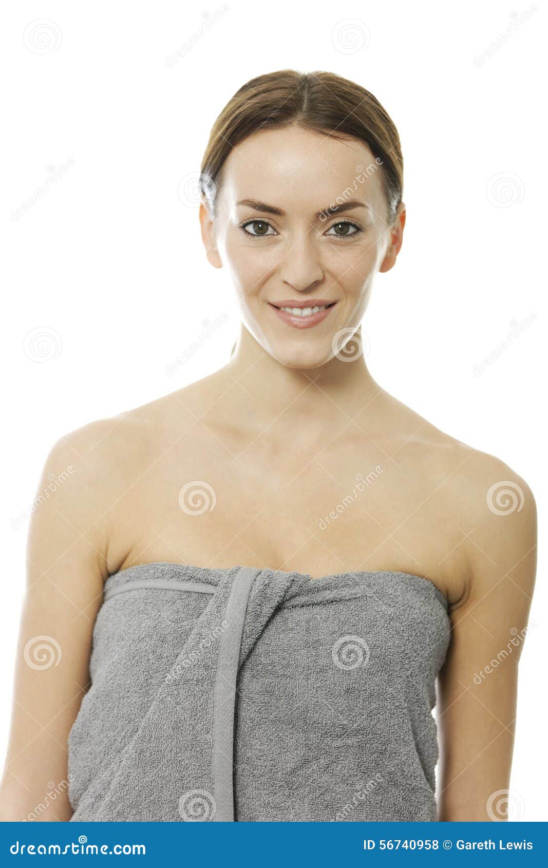 Woman in bath towel stock photo. Image of woman, treatment - 56740958