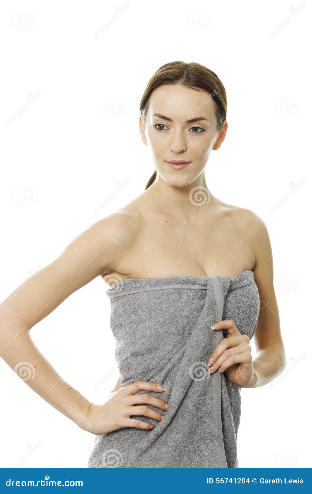 Woman in bath towel stock photo. Image of changing, towel - 56741204