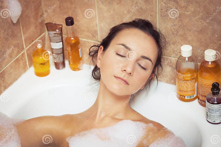 Woman bathing stock image. Image of healthy, leisure - 22093983