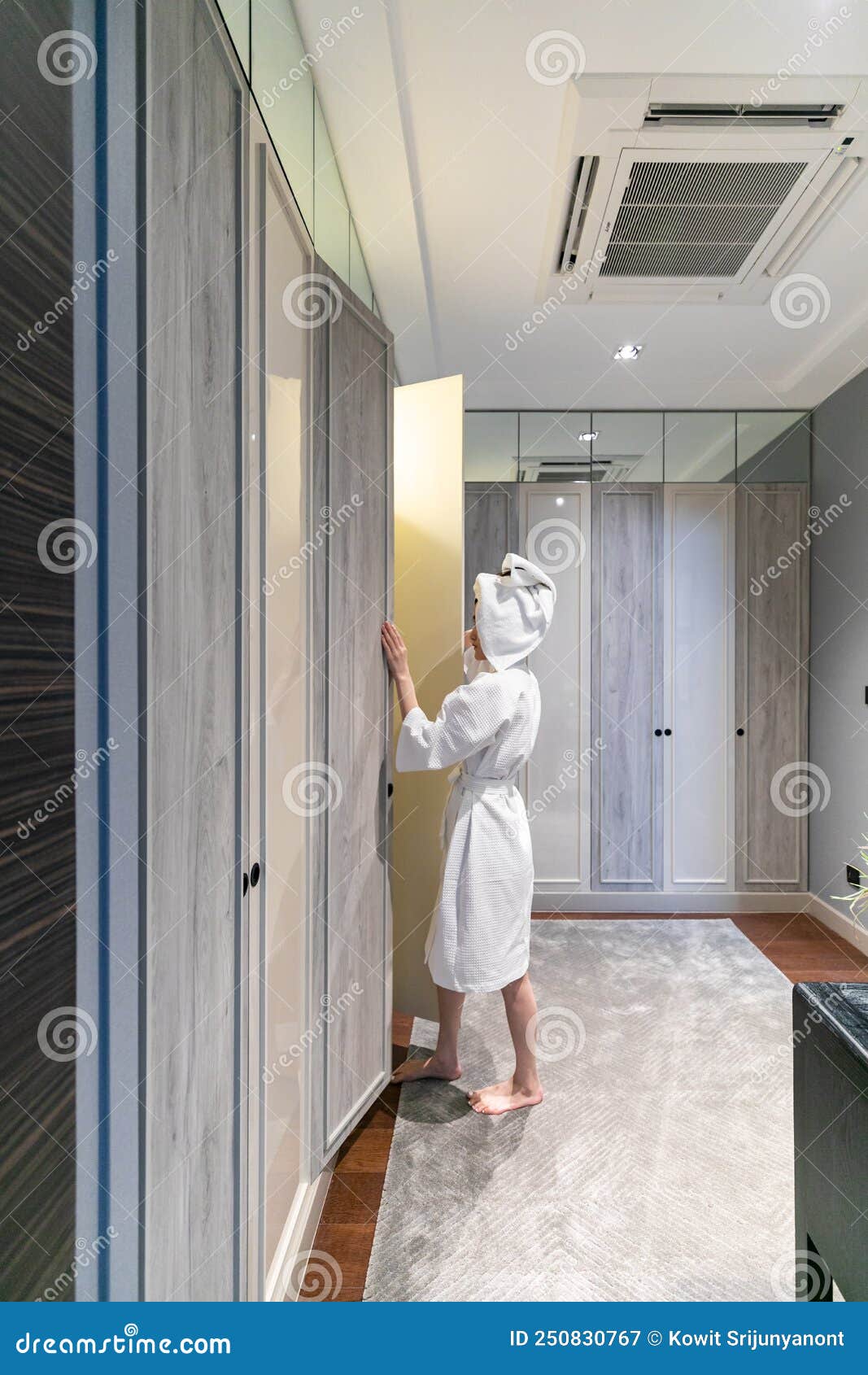 Opens a wardrobe stock image. Image of clothes, indoor - 250830767