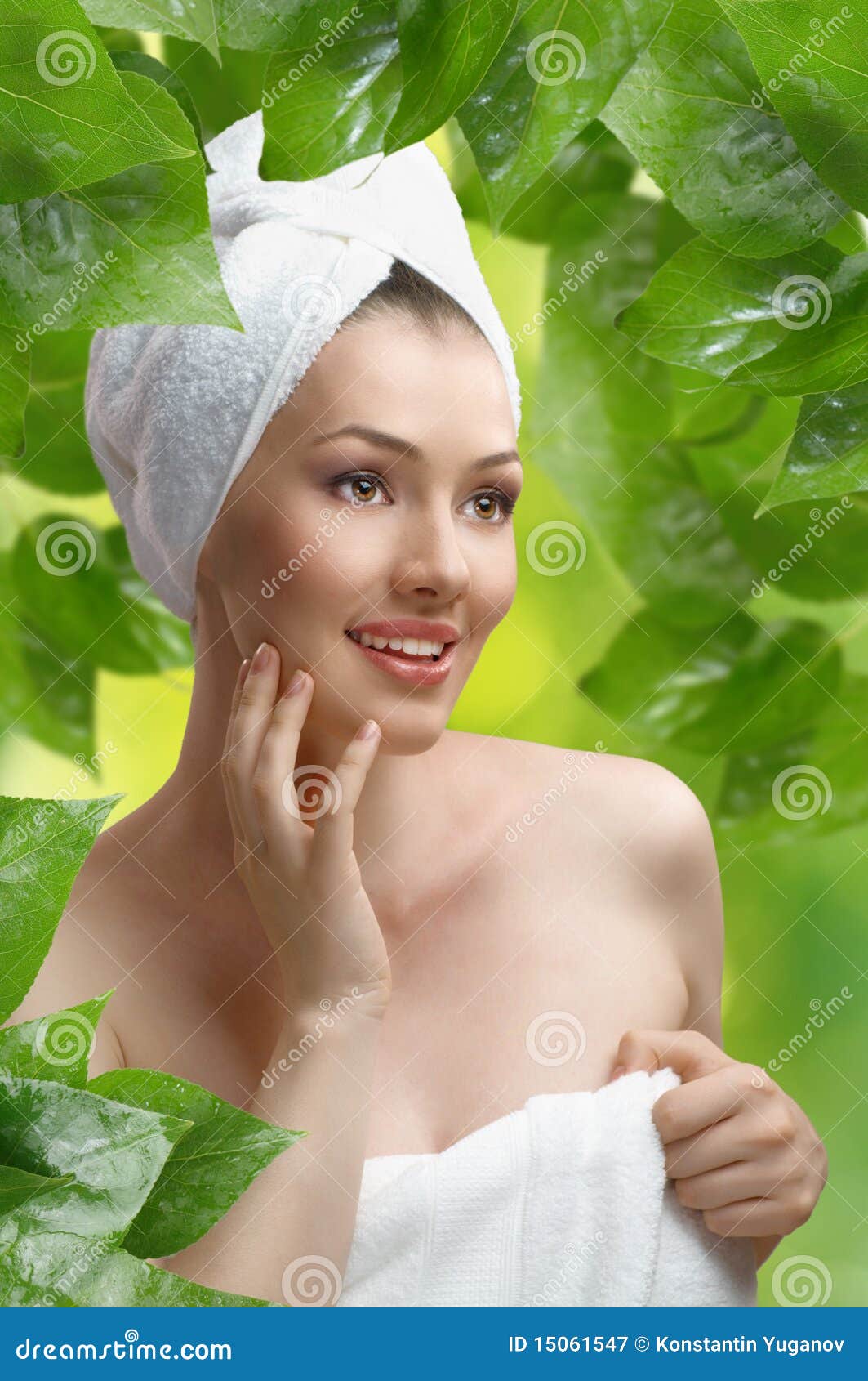 Woman with bathtowel stock image. Image of glamour, hygiene - 15061547