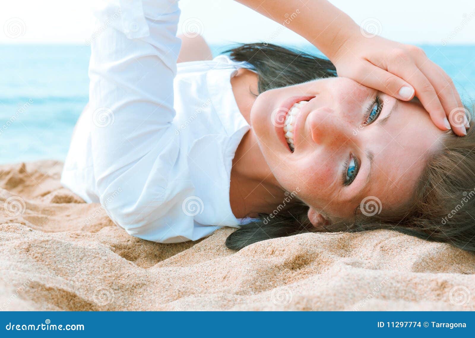 Woman beach portrait stock photo. Image of hair, outdoor - 11297774