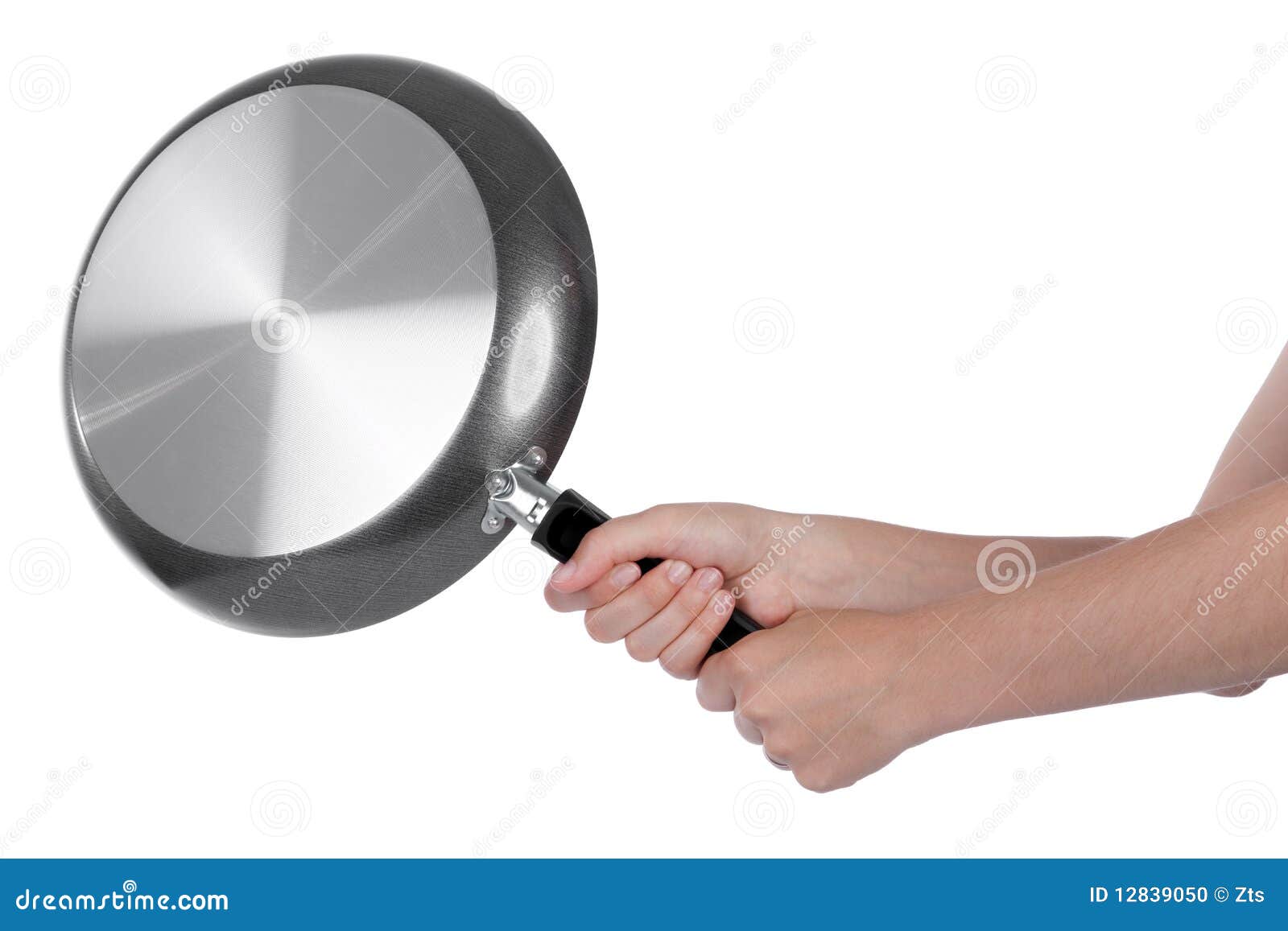Woman Beating With A Frying Pan Stock Photo - Image: 12839050