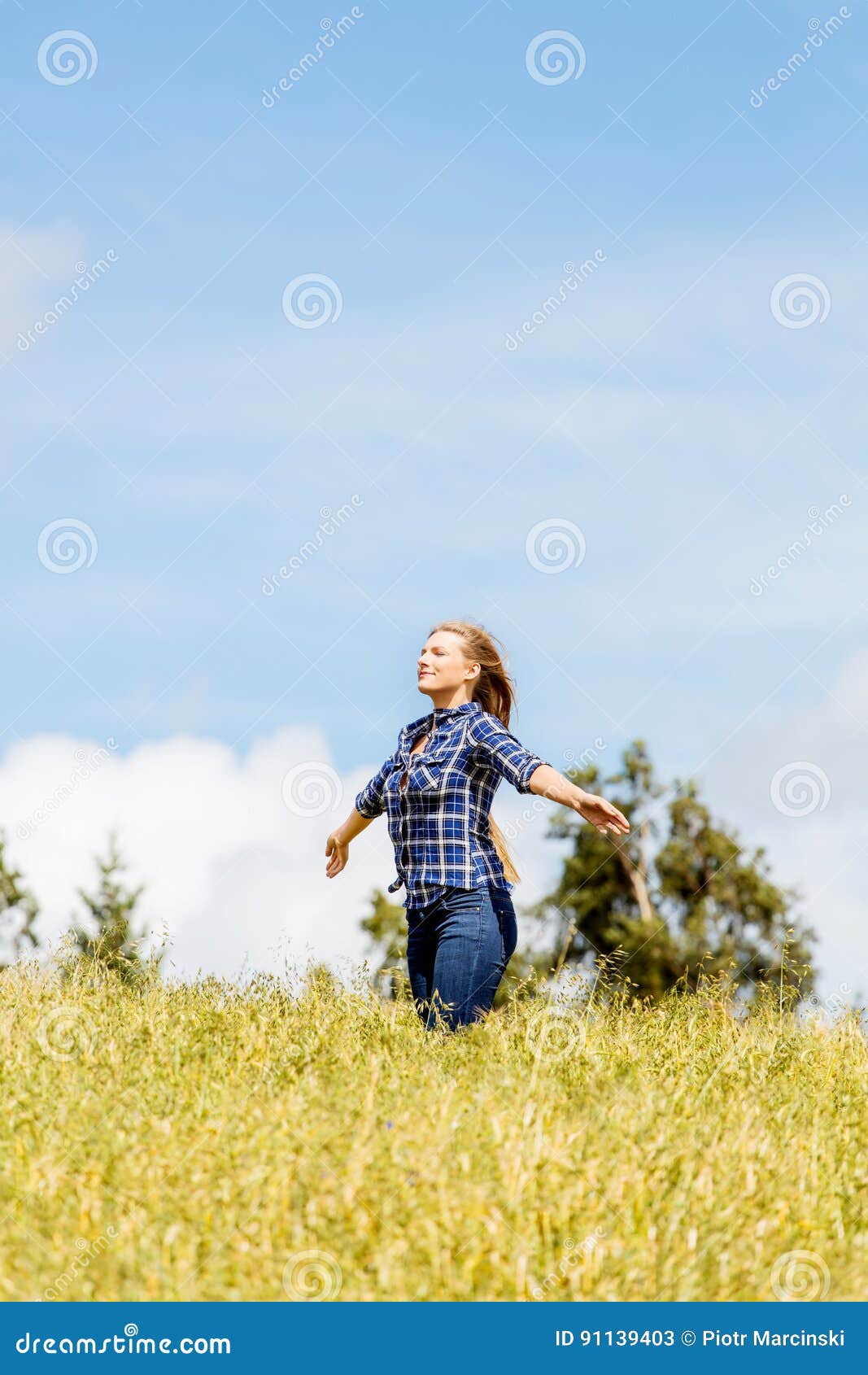 Woman in Beautiful Nature Setting Stock Image - Image of outdoors ...