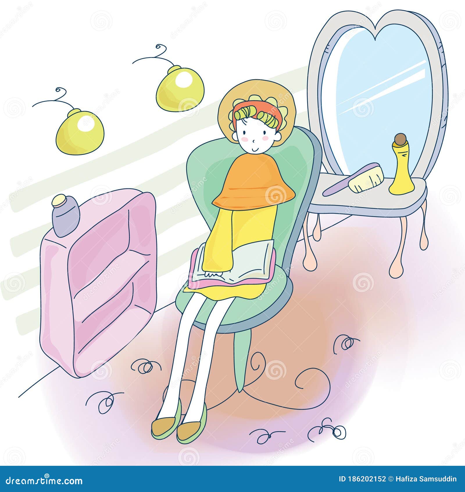 Beauty Parlour Golden Black Flyer A4 Size With Photo Space Cartoon ...