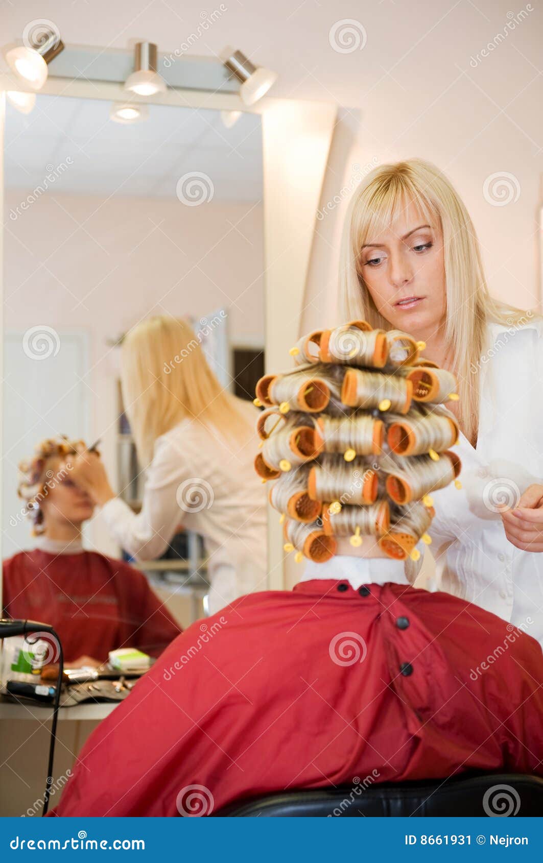 Woman in beauty salon stock image. Image of care, blonde - 8661931