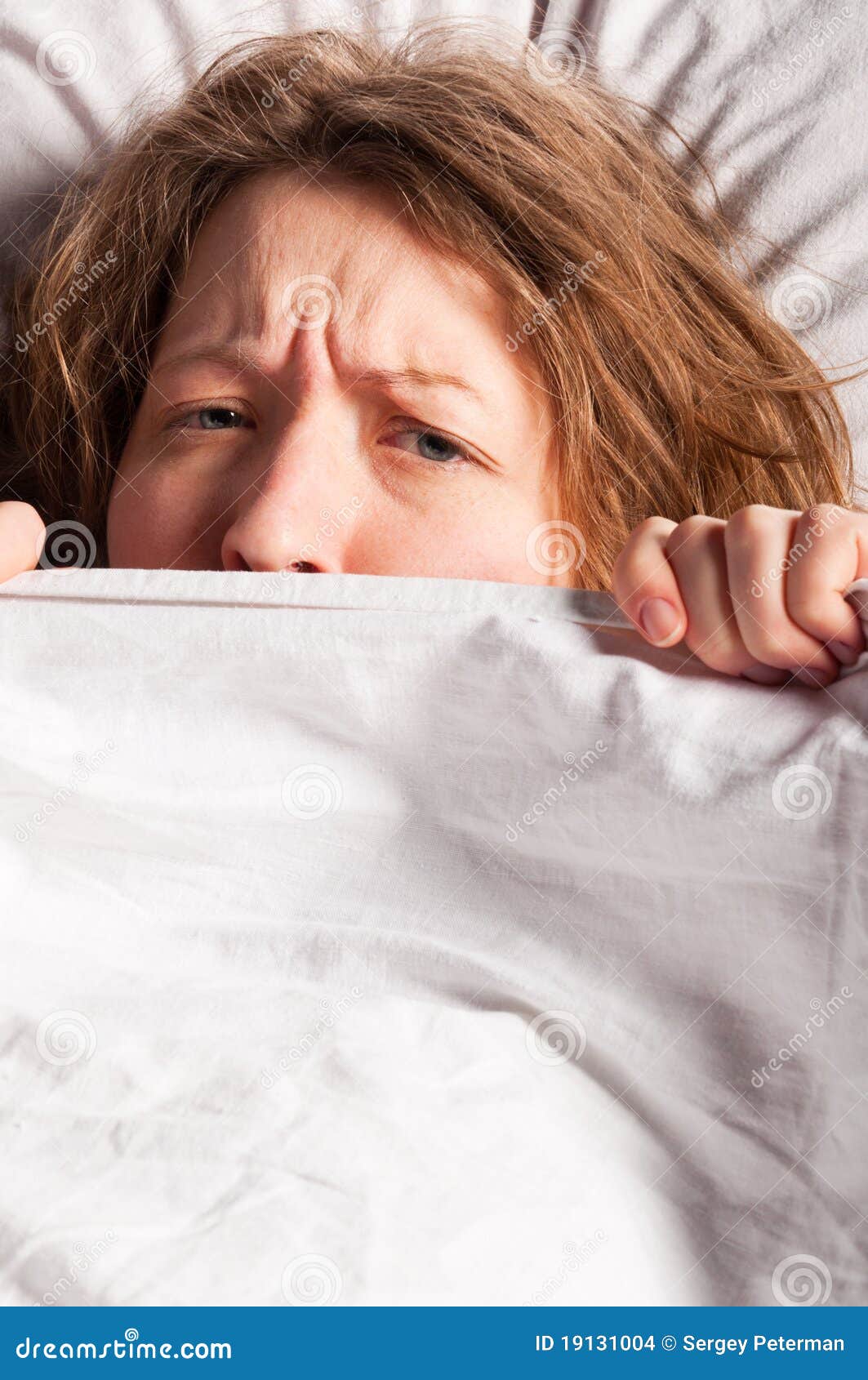 Woman in bed stock photo. Image of angry, girl, home - 19131004