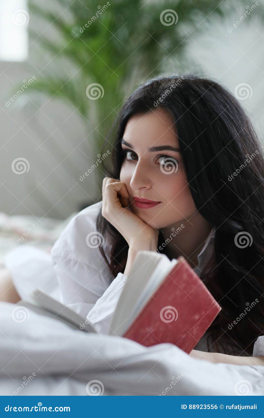 Woman in bed stock photo. Image of beautiful, awake, figure - 88923556