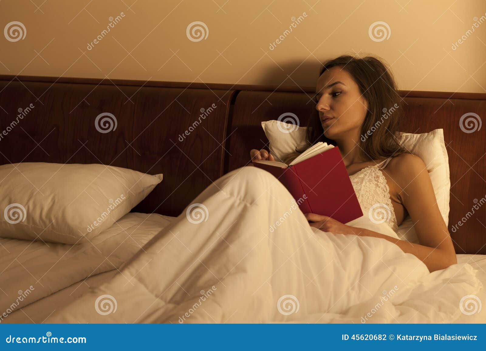 Woman in Bed Suffering with Longing Stock Photo - Image of loss ...