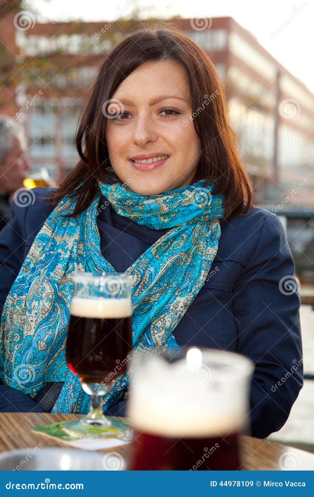 Woman with beer stock image. Image of woman, drinking - 44978109