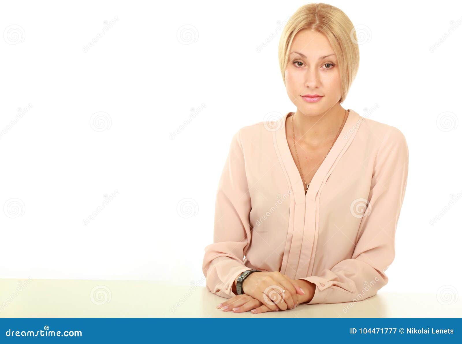 The Woman Behind the Desk in the Office Stock Image - Image of people ...