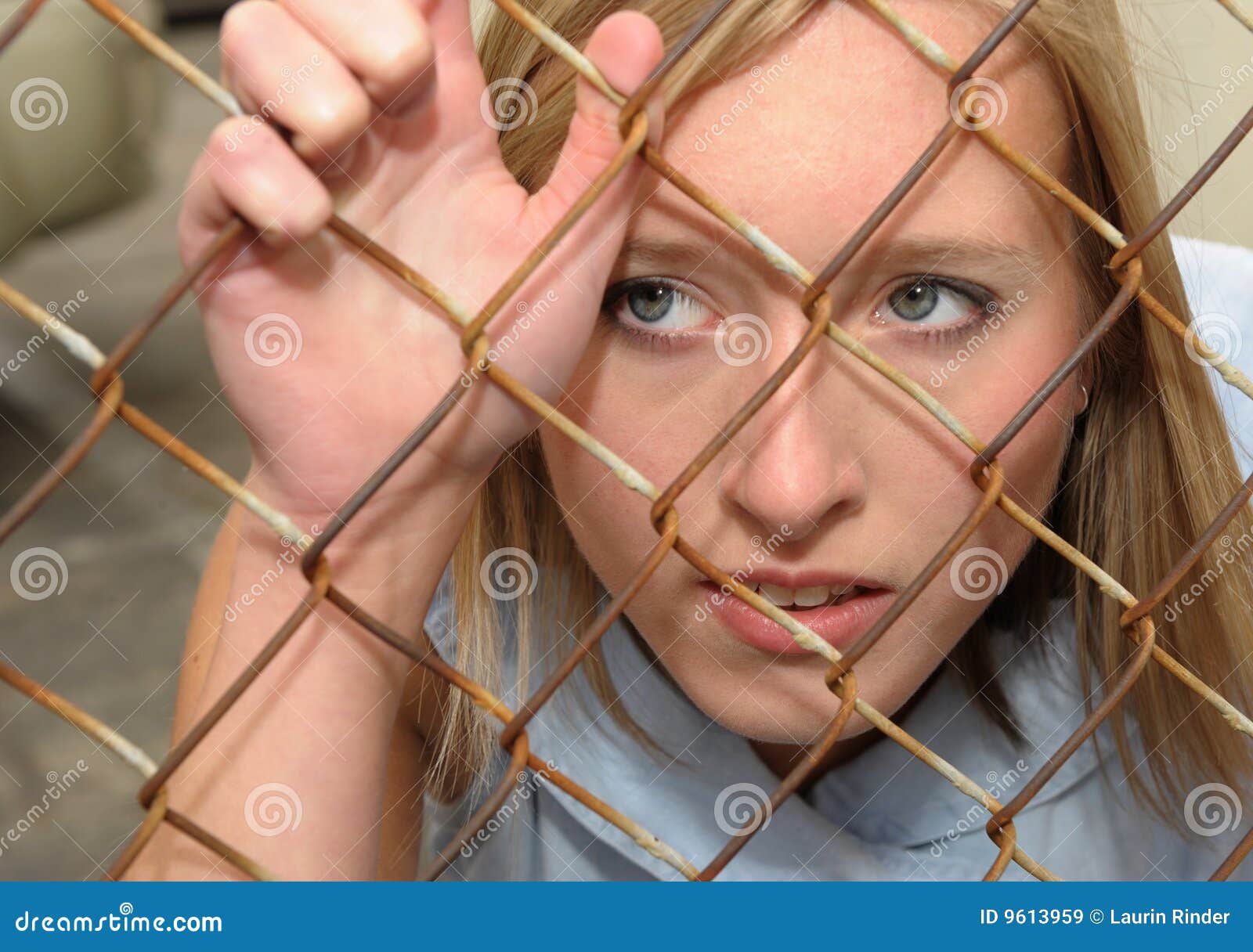 121 Woman Behind Chain Link Stock Photos - Free & Royalty-Free Stock ...