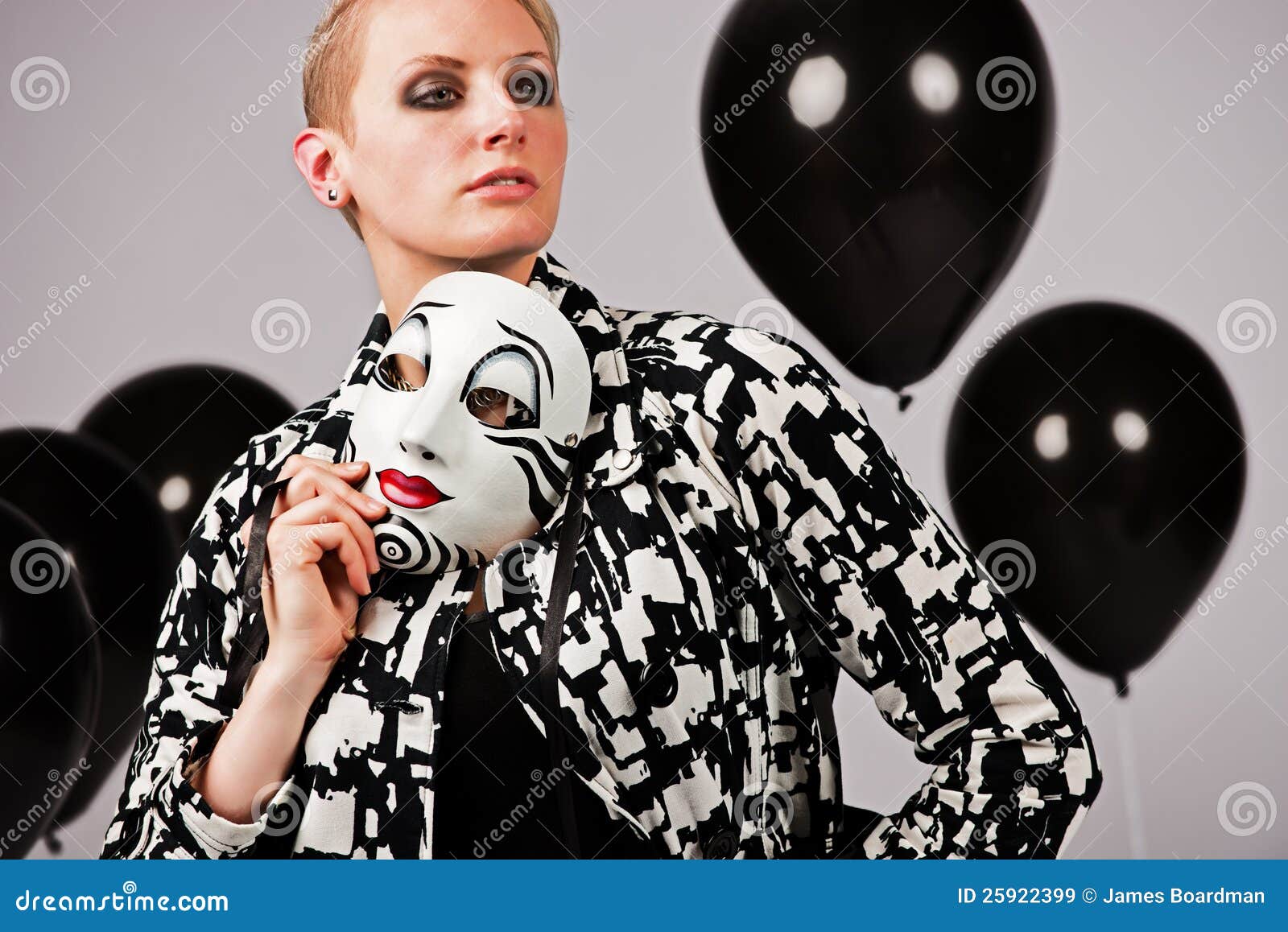 The woman behind the mask stock image. Image of fashionable - 25922399