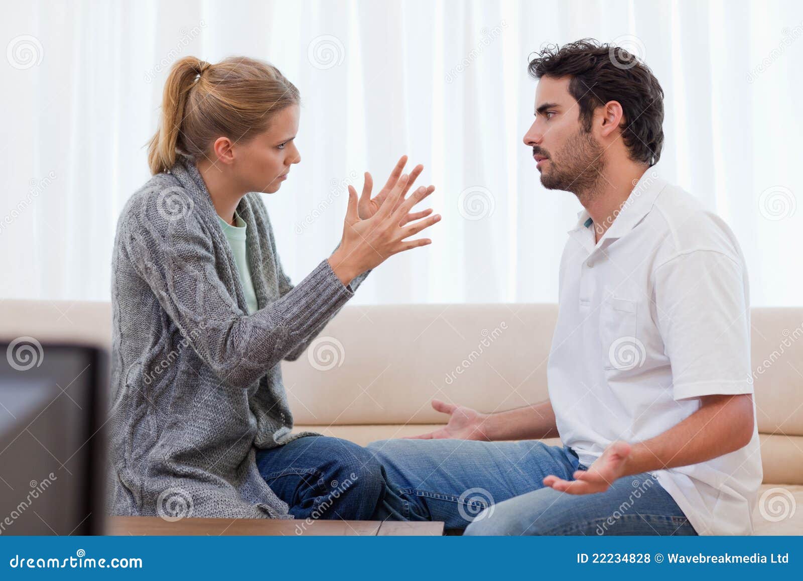 Woman Being Mad at Her Boyfriend Stock Photo - Image of anger, couple ...