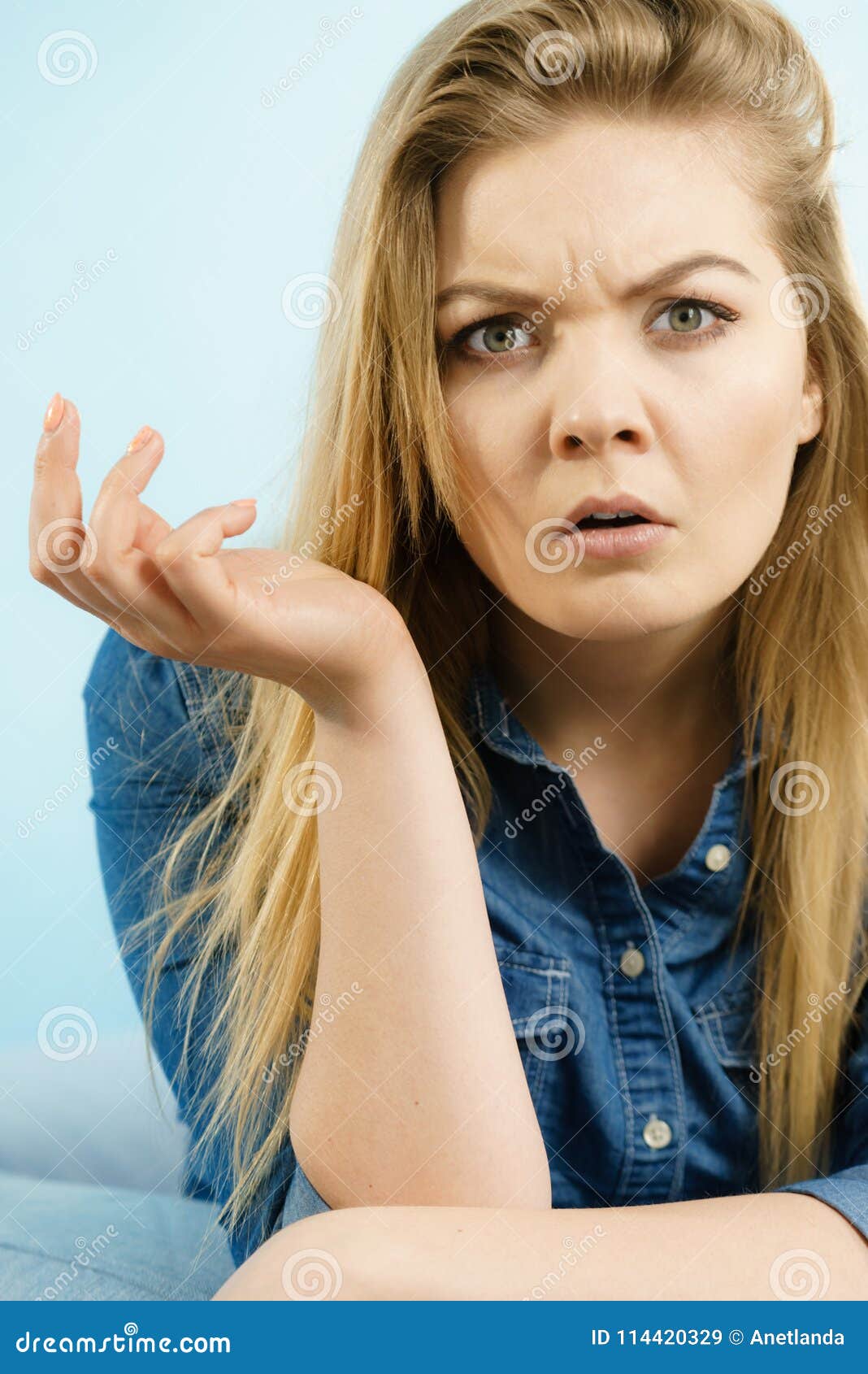 Woman Being Skeptical Questioning Something Stock Image - Image of ...