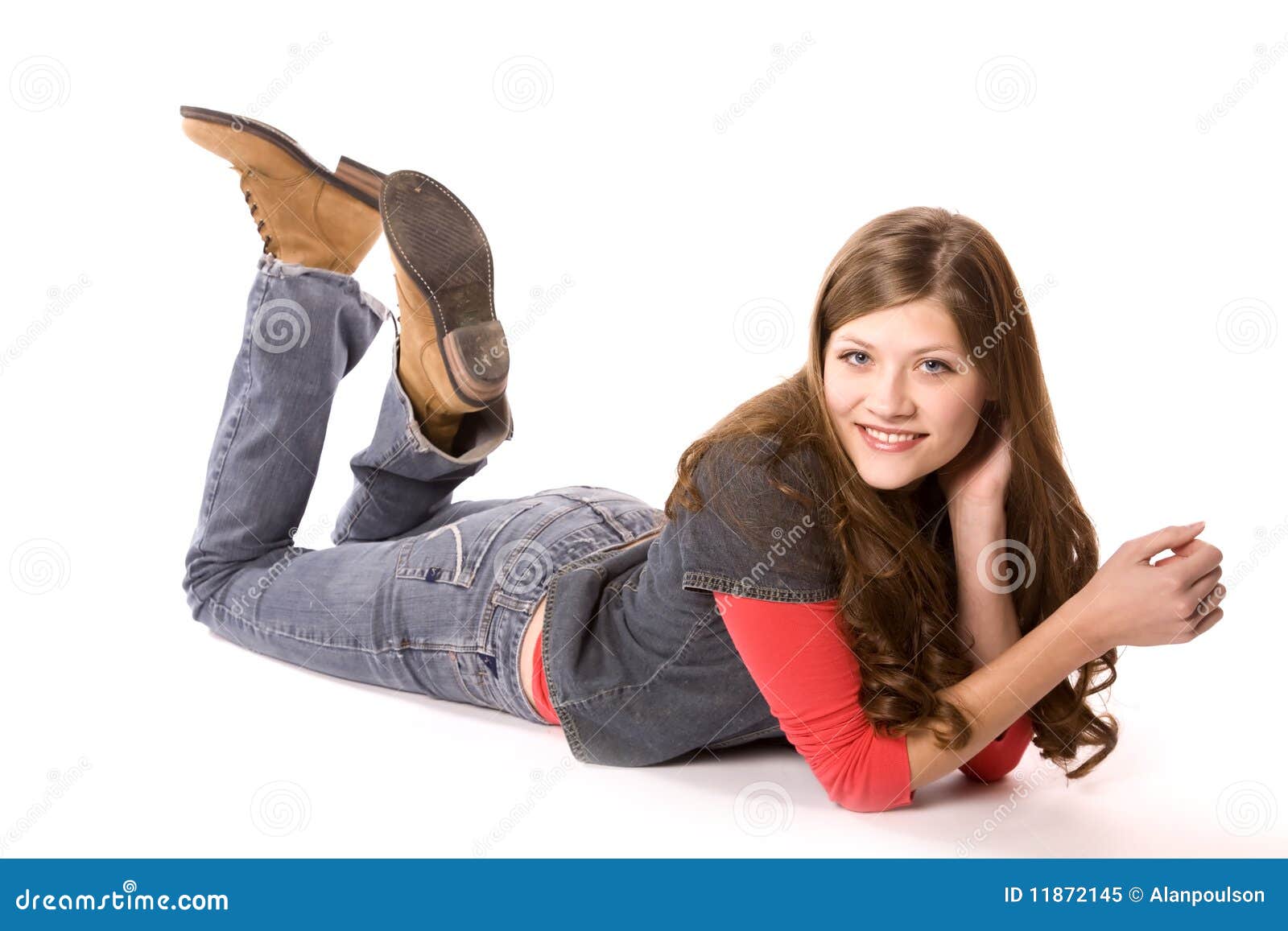 Woman Laying On Their Bellies