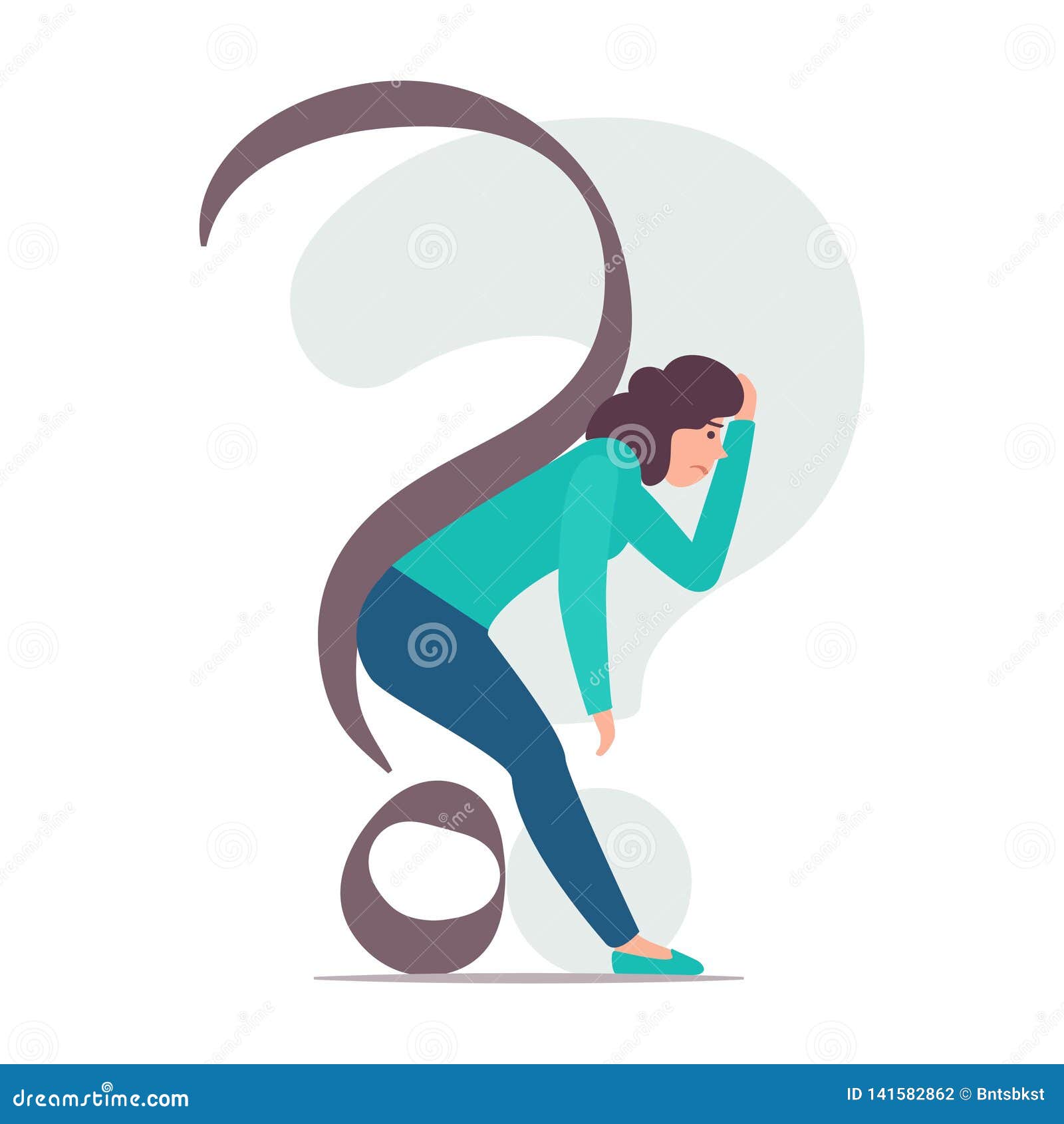 Dejected Woman Monochromatic Flat Vector Character Head | CartoonDealer ...