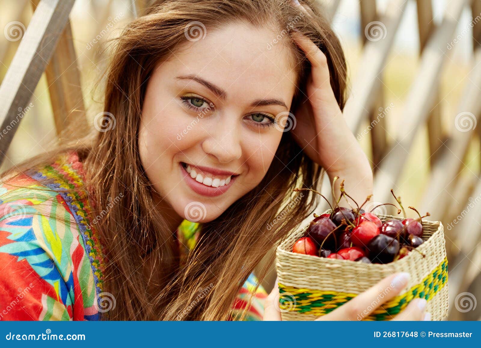 Woman with berries stock photo. Image of elle, expression - 26817648