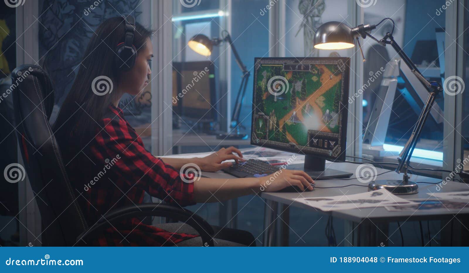 Woman Beta Testing Video Game Stock Photo - Image of workplace ...