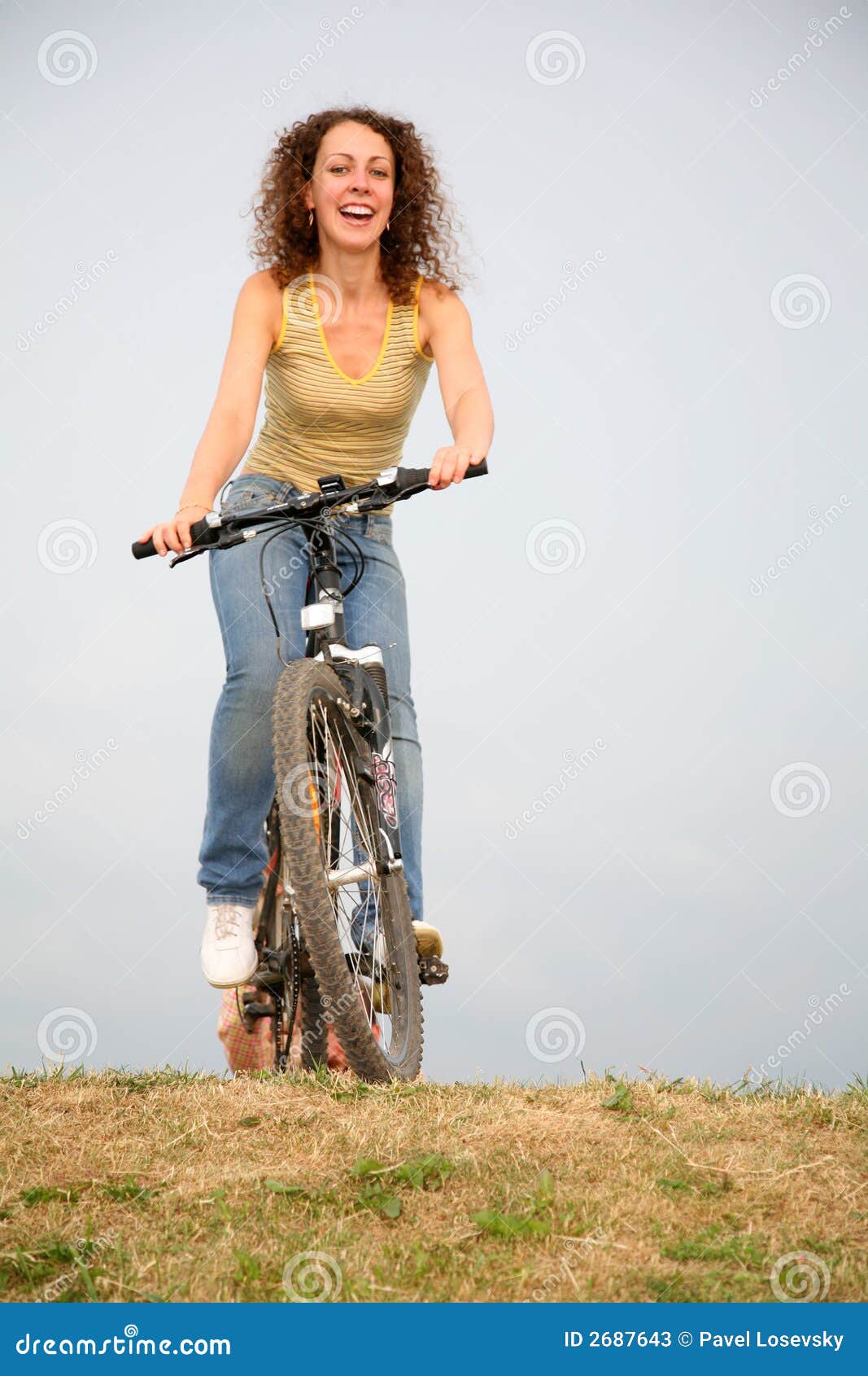 Woman on the bicycle stock image. Image of biker, cycling - 2687643