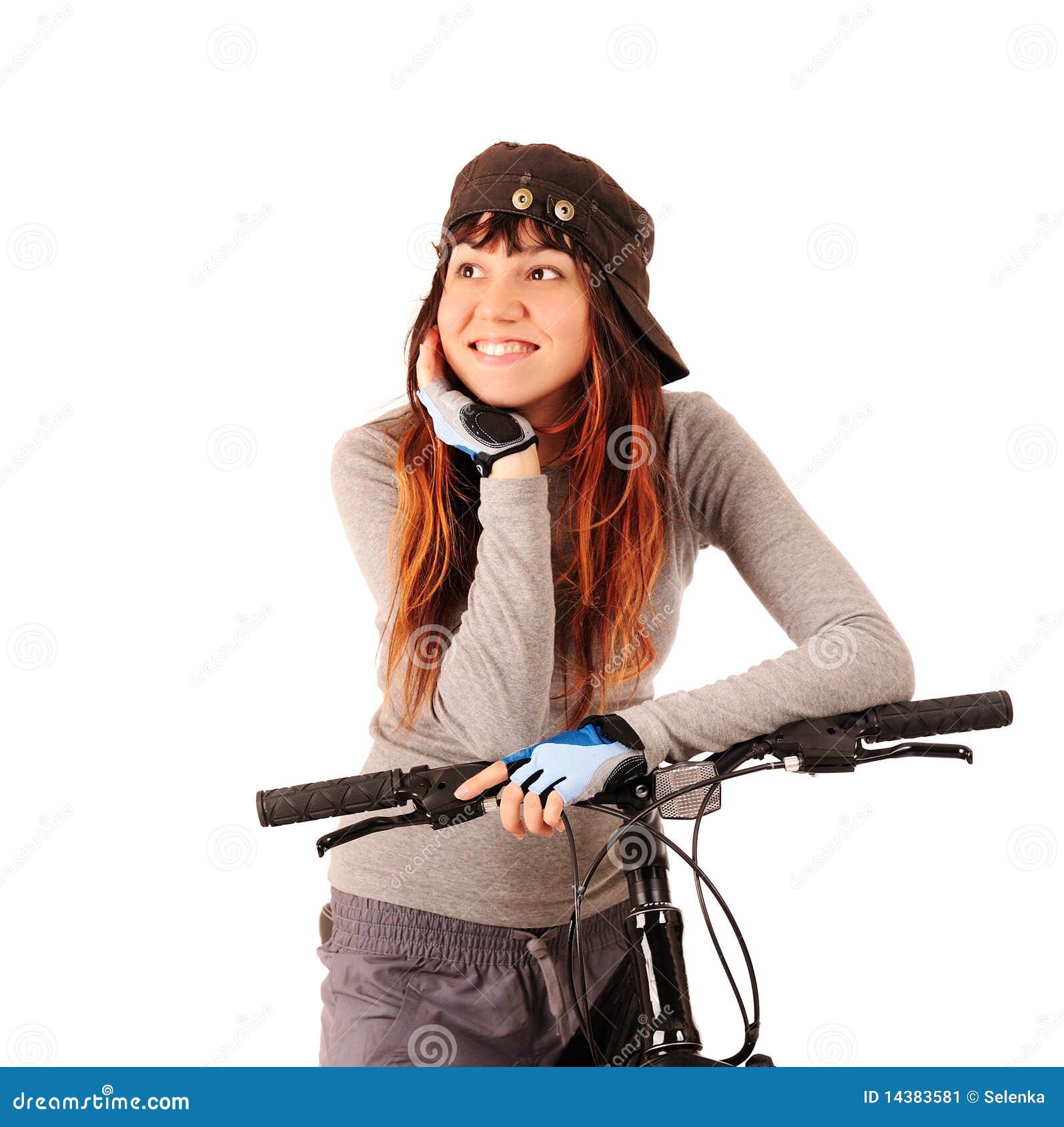 Woman bicyclist stock image. Image of cyclist, sporting - 14383581