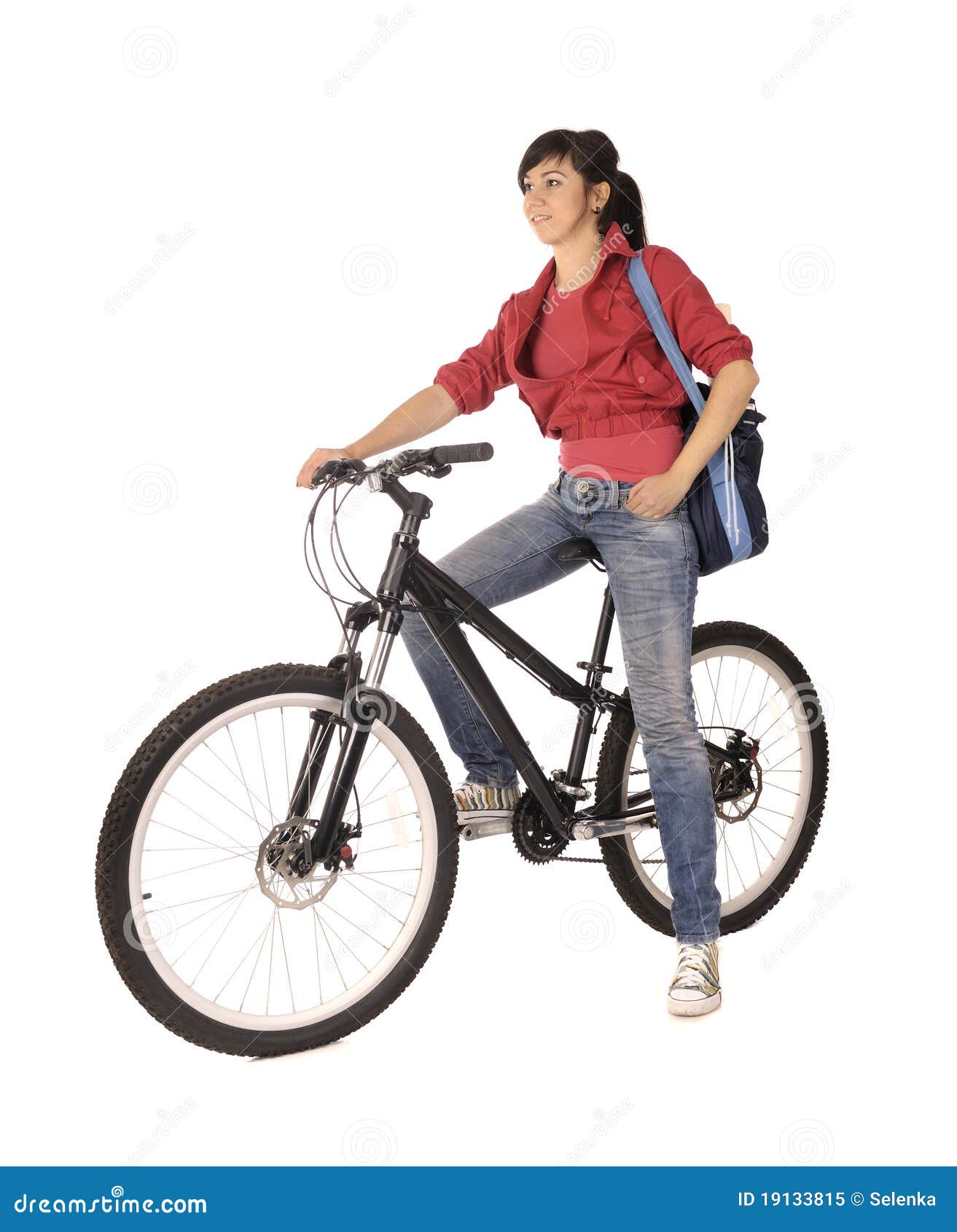 Woman bicyclist stock image. Image of bicyclist, speed - 19133815