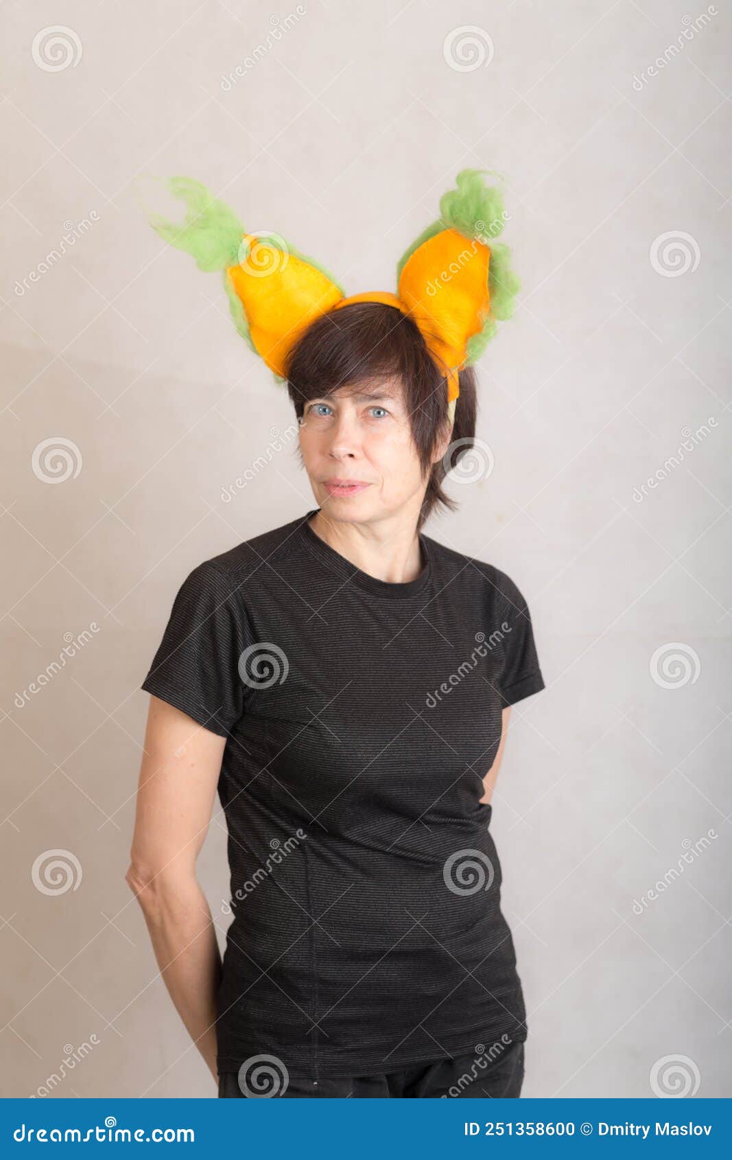 Woman with Big Artificial Ears Stock Photo - Image of portrait, woman ...