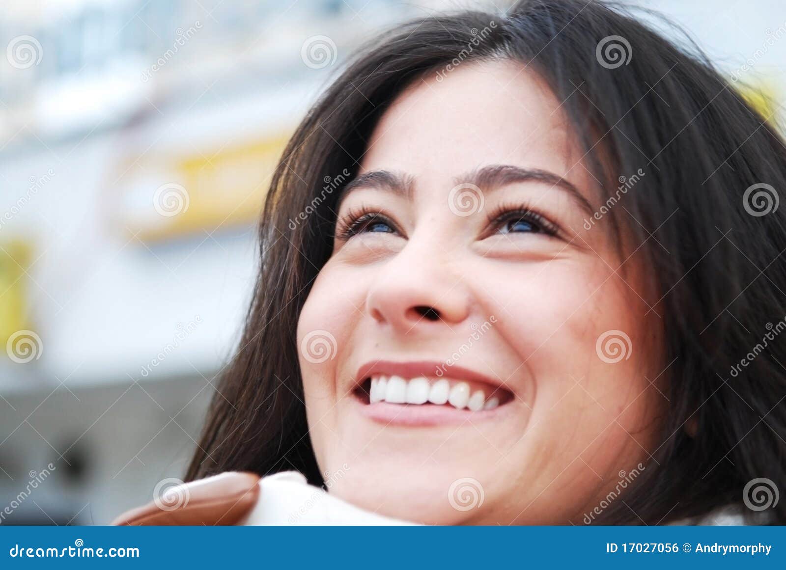Woman with a big smile stock photo. Image of look, lovely - 17027056