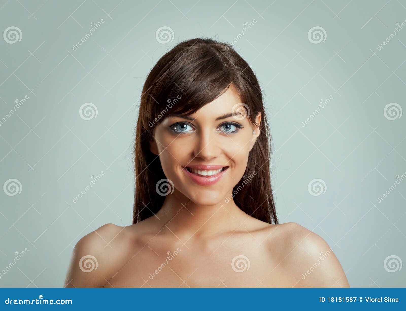 Woman with a big smile stock image. Image of looking - 18181587