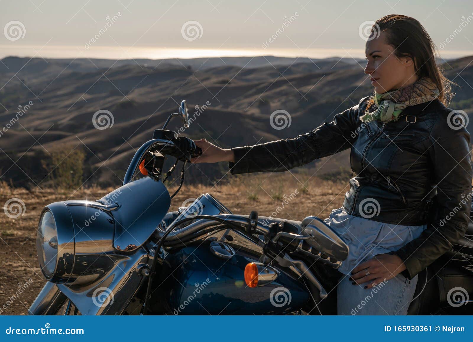 Woman Biker Sitting on Her Motorcycle Editorial Photo - Image of moto ...