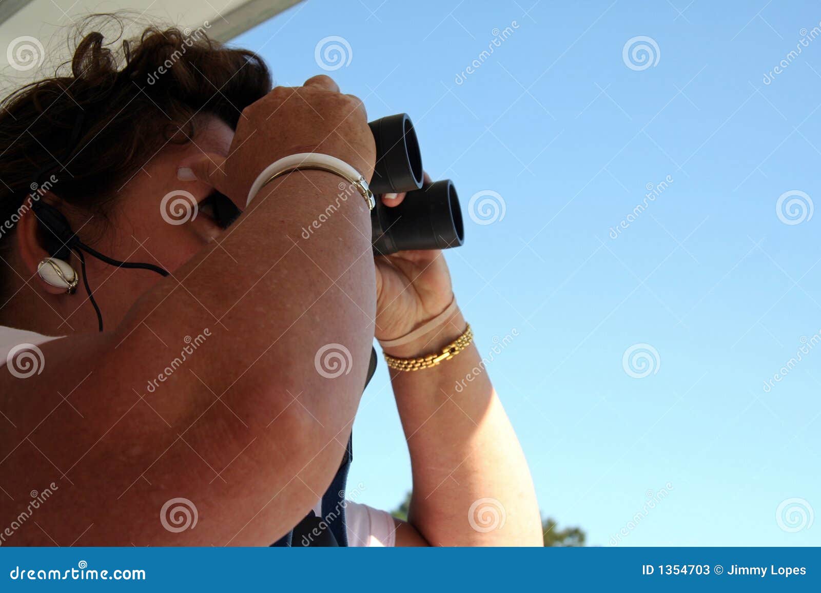 Woman Bird Watcher stock image. Image of woman, peeper - 1354703