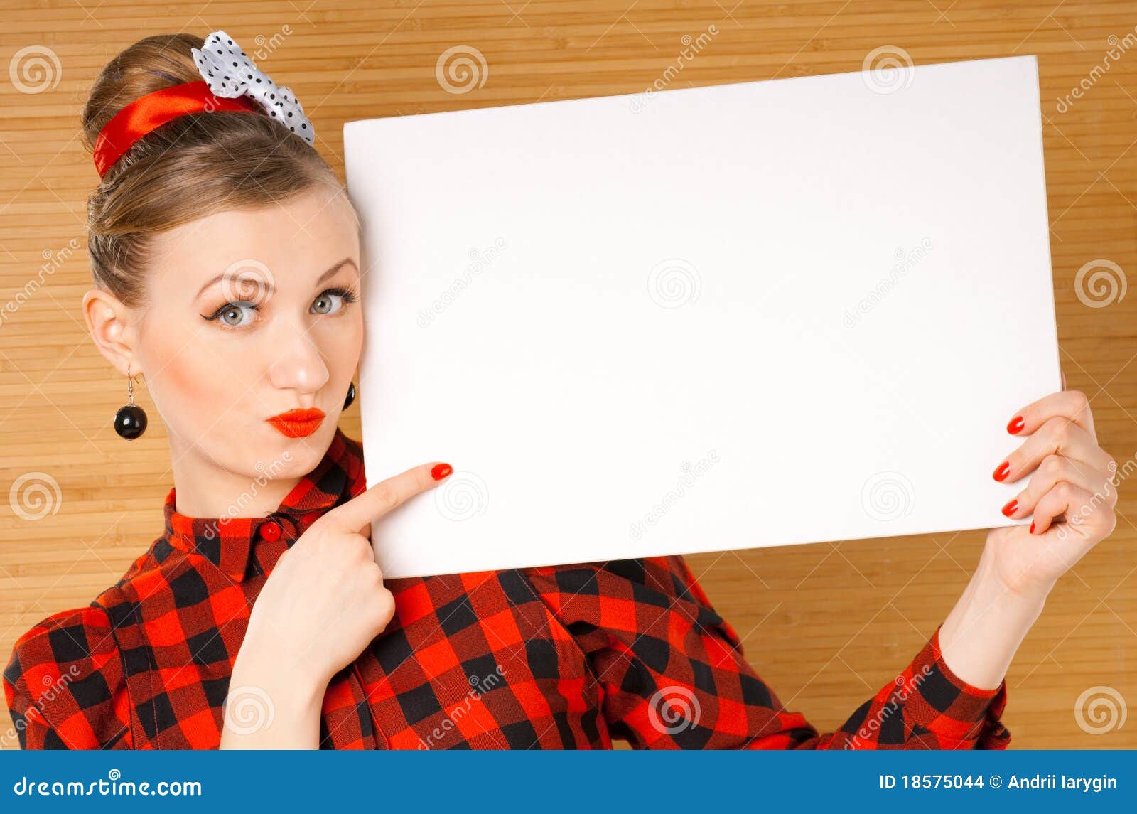 Woman with Blank Sign stock photo. Image of brown, beautiful - 18575044