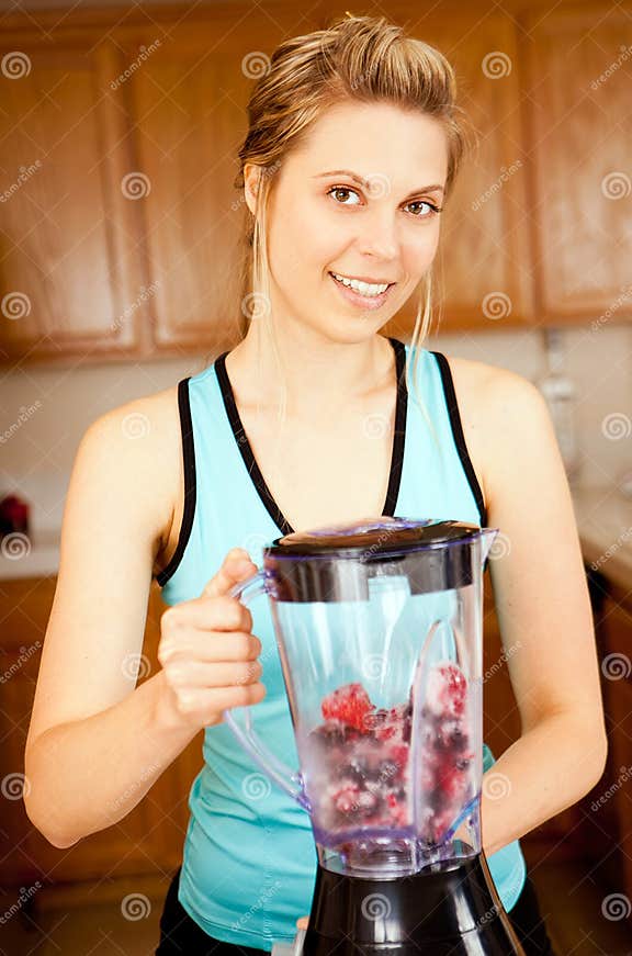 Woman blender stock image. Image of healthy, equipment - 23138179