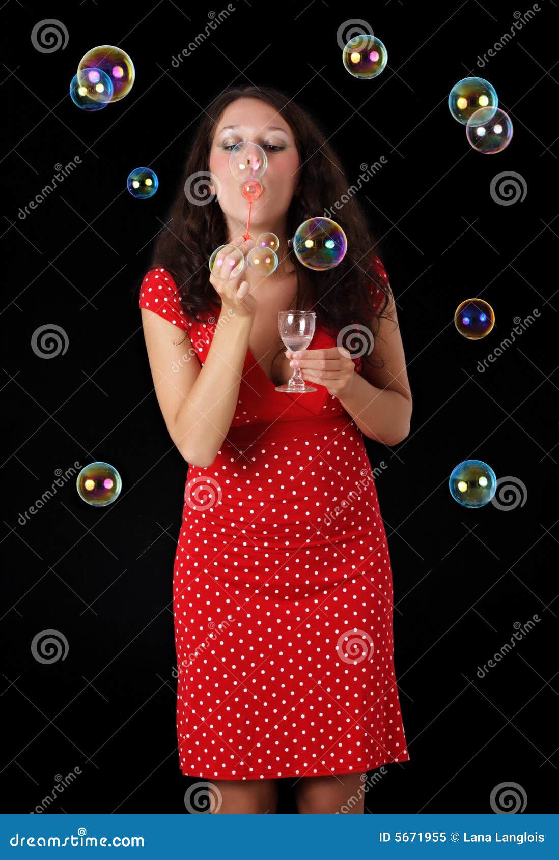 Woman Blowing Soap Bubble Stock Image Image Of Bubble 5671955