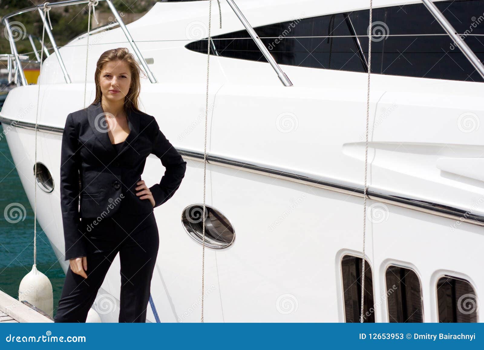 Woman and boat stock image. Image of ship, black, beach - 12653953