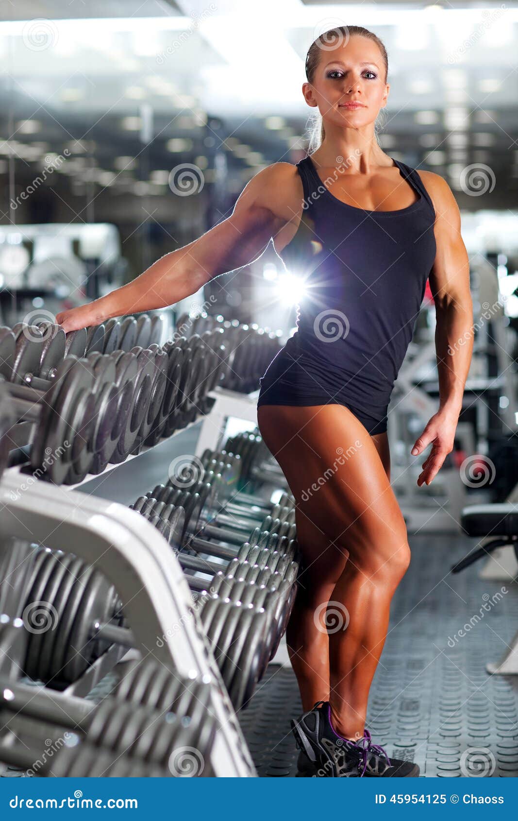 Woman bodybuilder stock image. Image of healthy, sport - 45954125